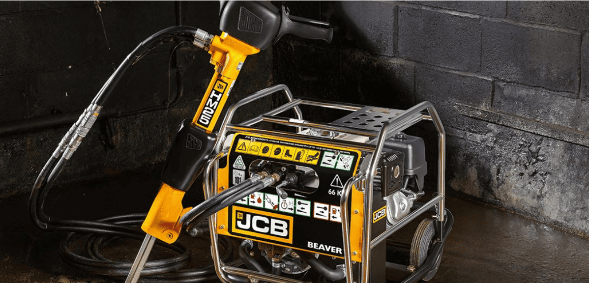 JCB Hydraulic Breaker with Beaver Powerpack - Enable Hire